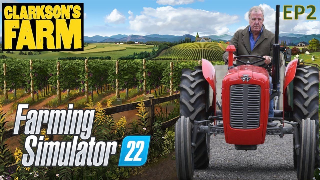 Clarkson's farm, farming simulator 22 crossover EP2 - YouTube