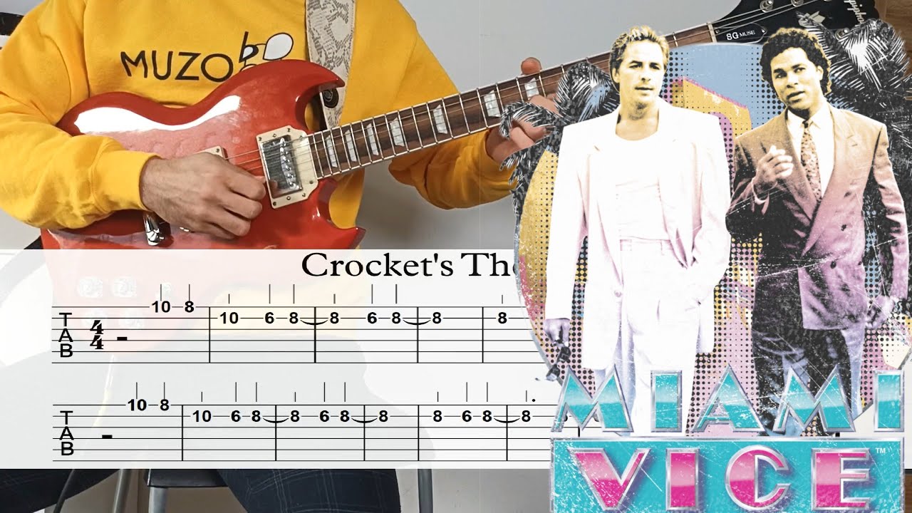 🎸 Miami Vice - Crockett's Theme - Easy Guitar Tab - Muzobee - YouTube