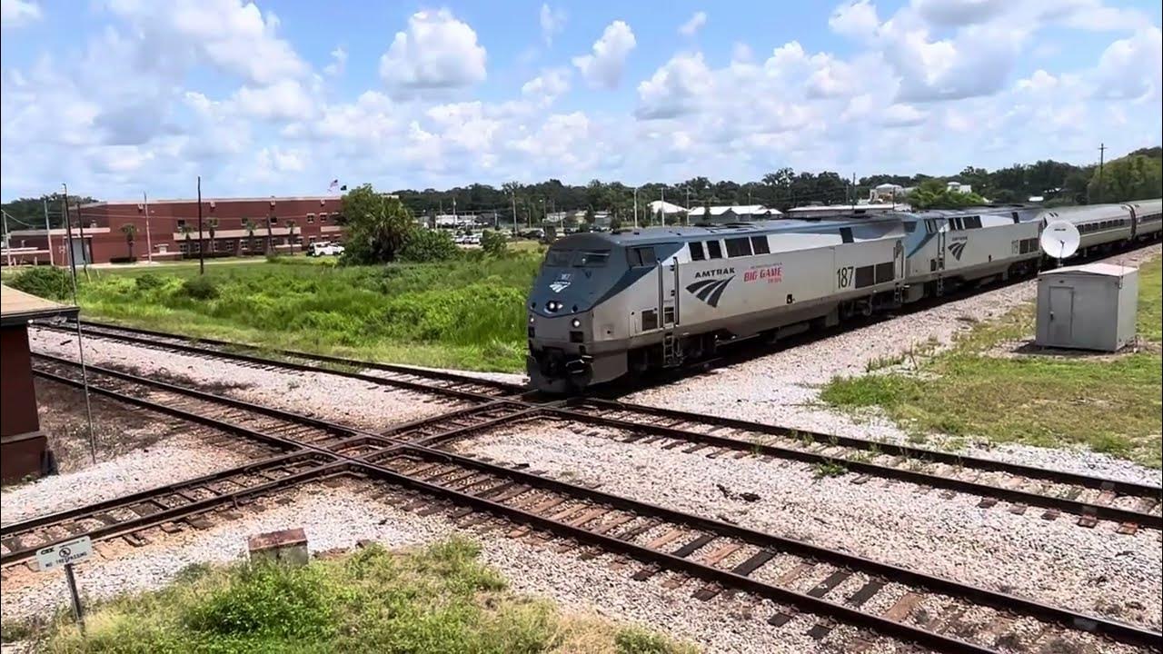 92 Silver Service Amtrak Passing Plant City Train Viewing Platform in Plant City, FL. - YouTube