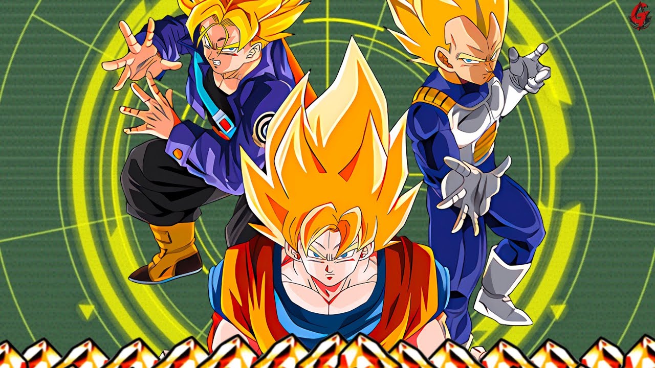 LLUVIA DE SSJ GODS Y SSRS, SUMMONS A GOKU, VEGETA Y TRUNKS SSJ INT ...