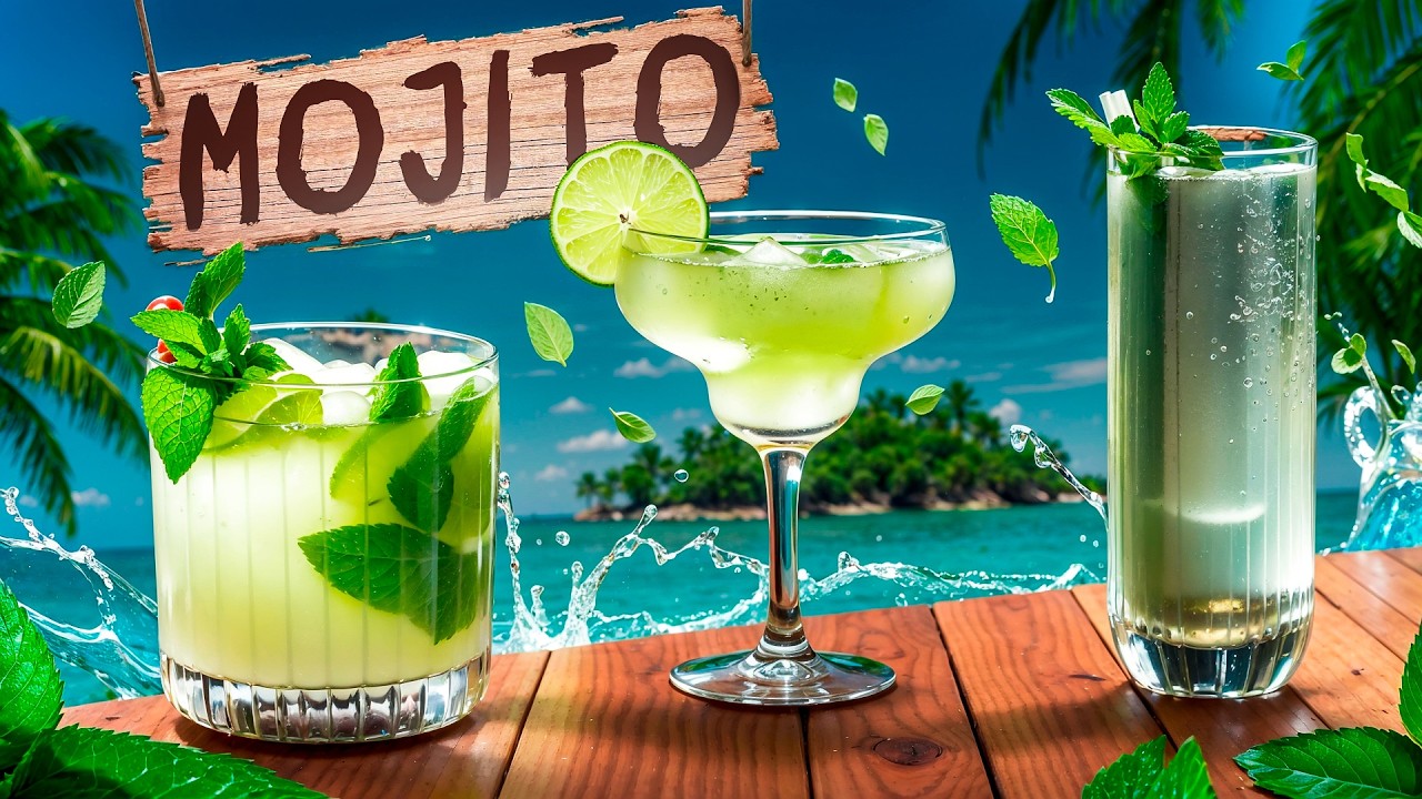 How to make a perfect MOJITO 🌿 4 versions, including Clarified - YouTube