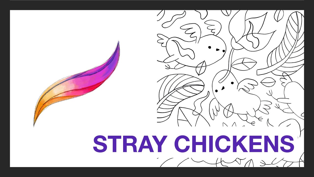 Learn to Draw Stary Chickens Line Art in Procreate | for Begginers ...