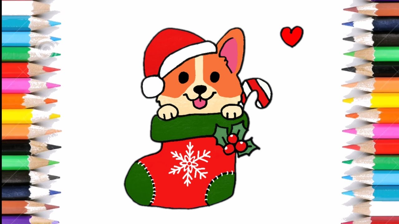 Corgi Dog - Learn to Draw a Cute X-mas Corgi Dog 🐶 | Simple and Easy ...