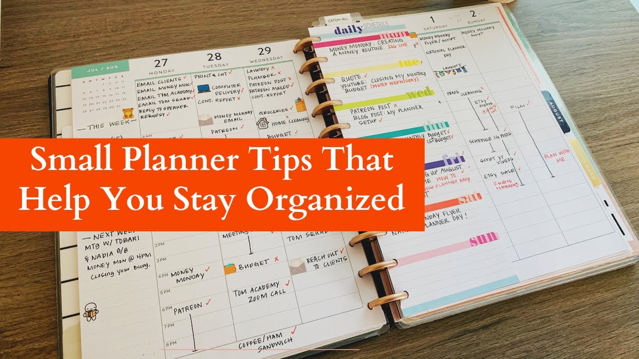 Small Planner Tips That Help You Stay Organized #planmas - YouTube