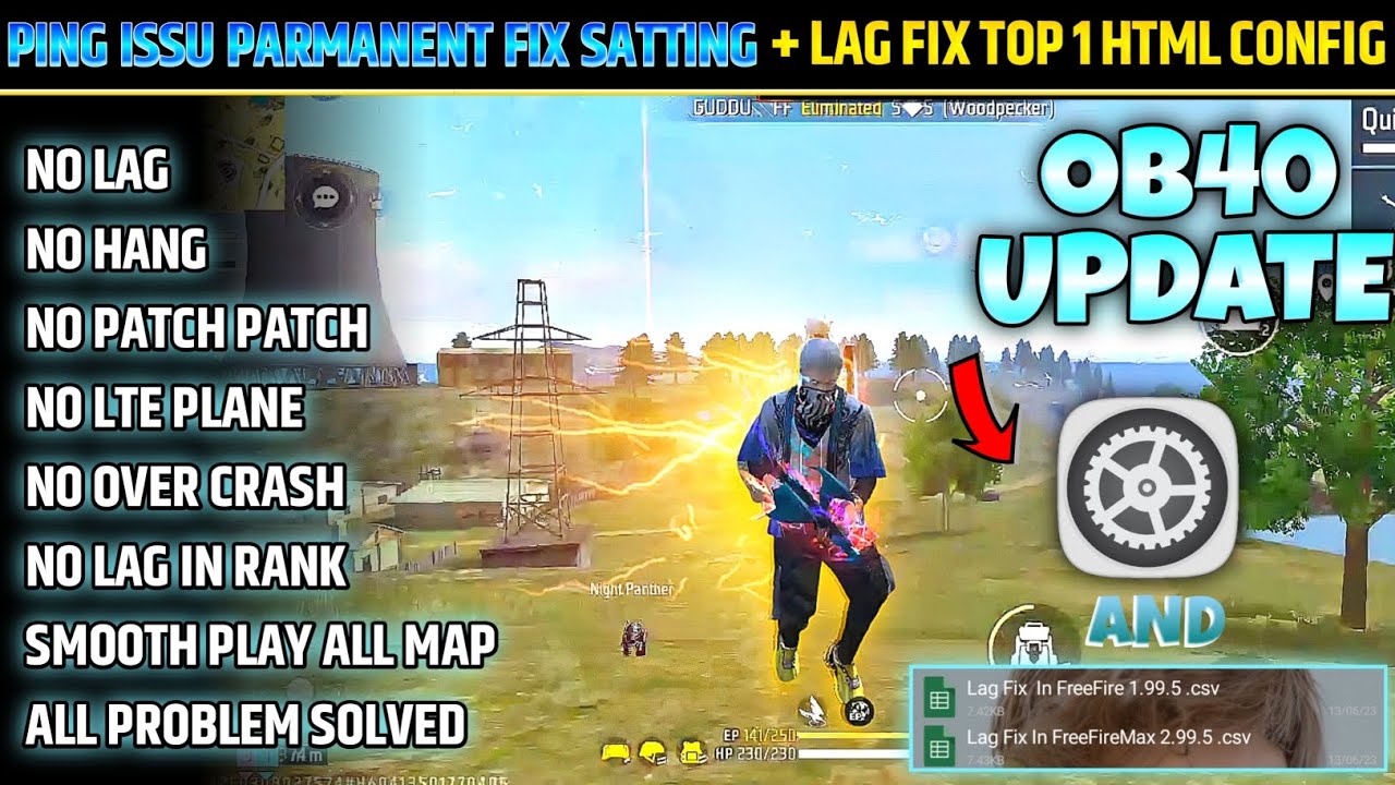 🥵High Ping Problem Fix Top 1 Satting😲 |Free Fire Lag fix HTML CONFIG ...