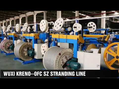 SZ stranding line for optical fiber cable - YouTube