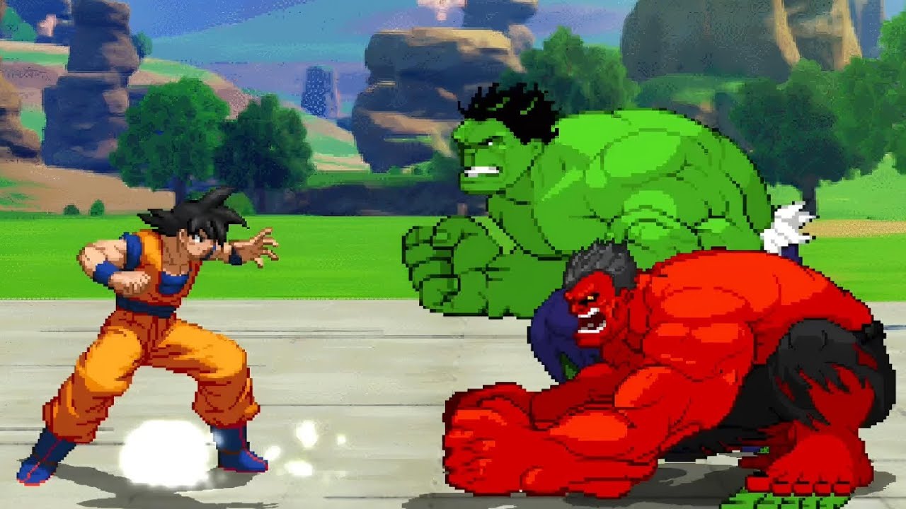Goku Destroys Hulk AND Red Hulk?! Watch This Shocking MUGEN Match ...