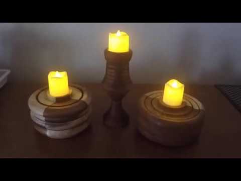 Wood Turning E26, Upside down Candle Holders - YouTube