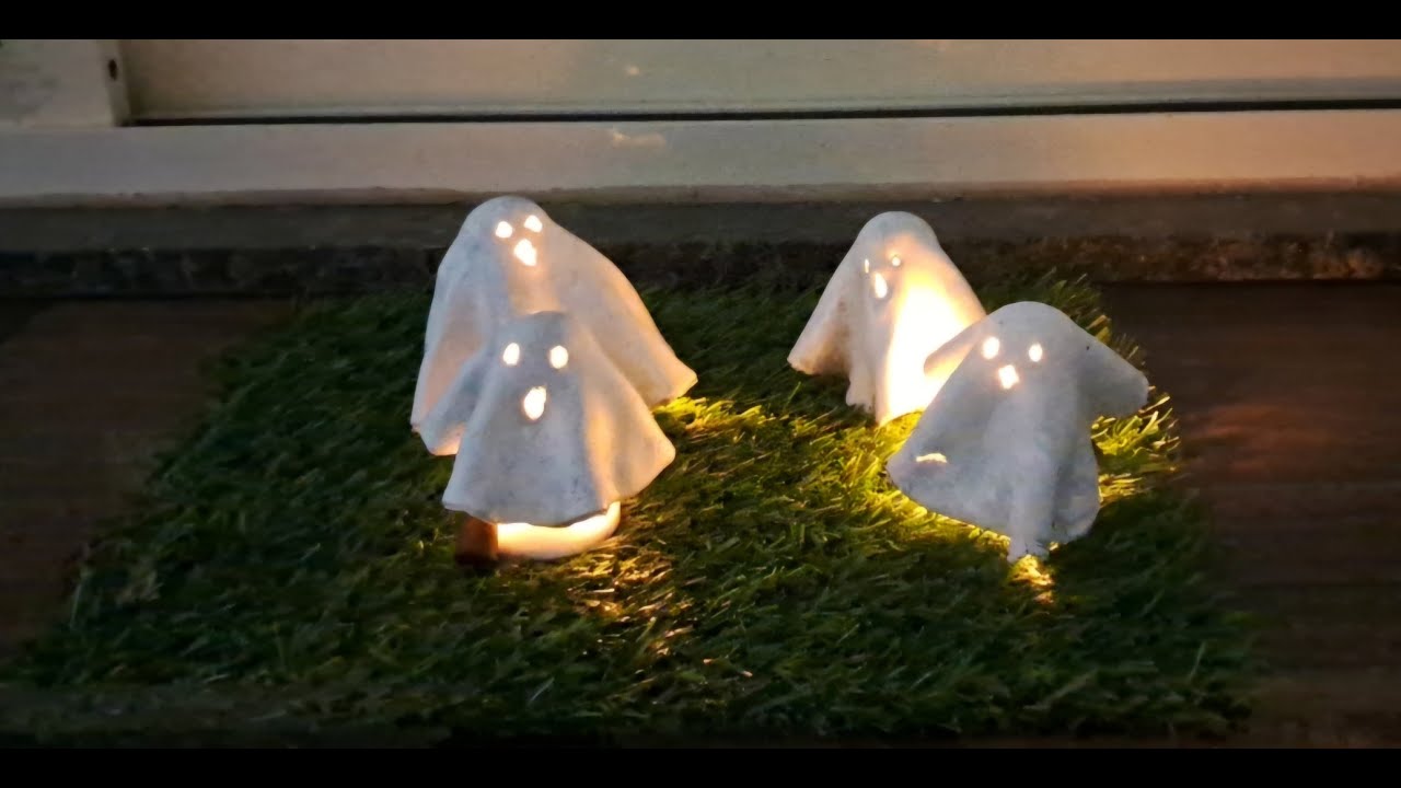 Easy ghost making|Halloween clay ghost diy | Mould it|Air dry Clay|Easy ...