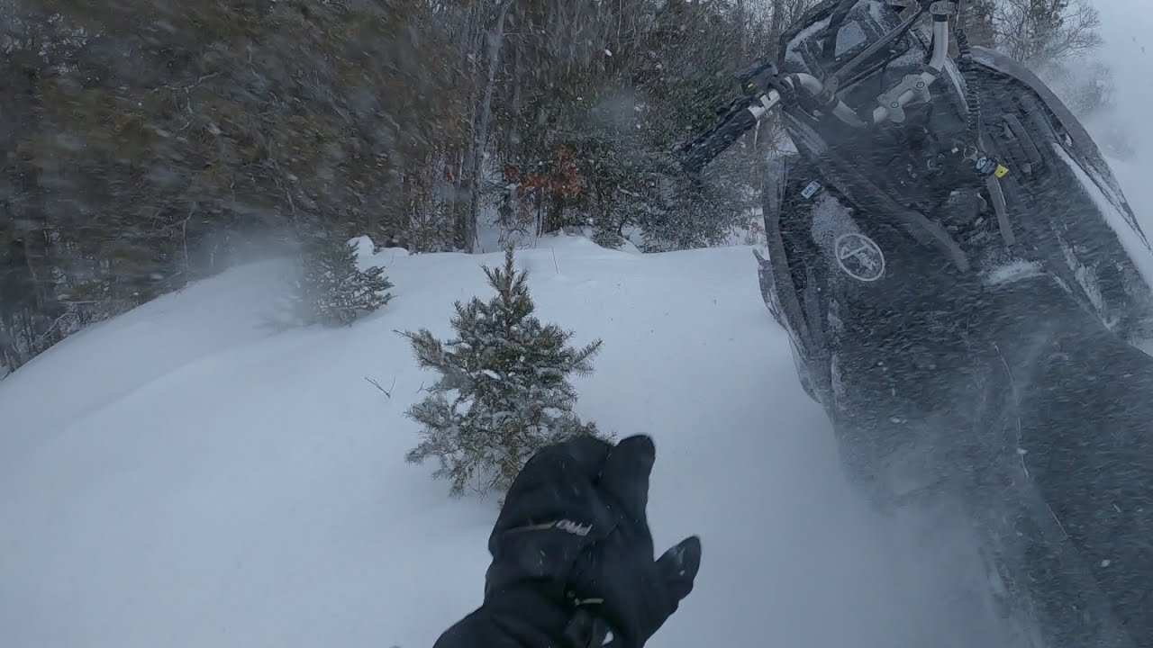 Chost riding my sled into a tree - YouTube