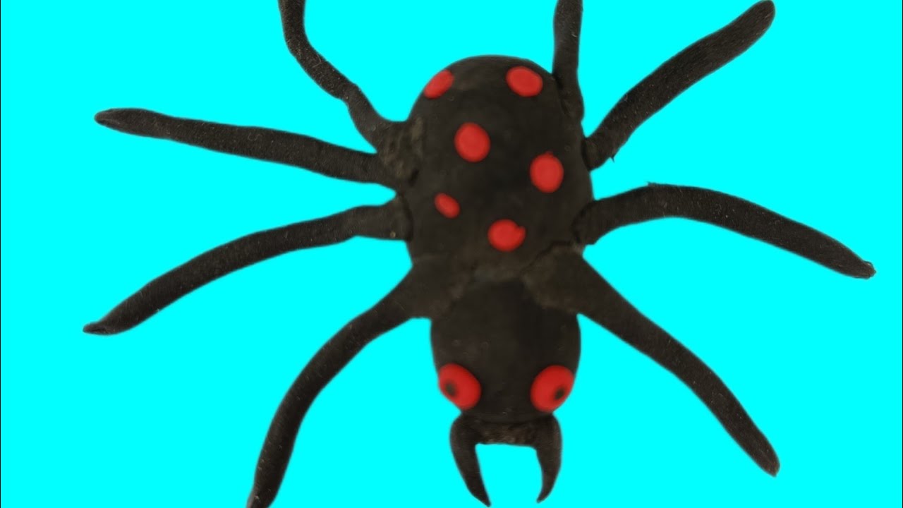 how to make spider in clay/soft clay craft video/#artandcrafts # ...