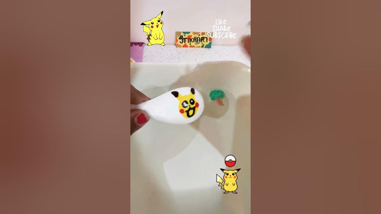 Floating Pikachu #shorts #art #pikachu #craft #youtubeshorts #trending ...