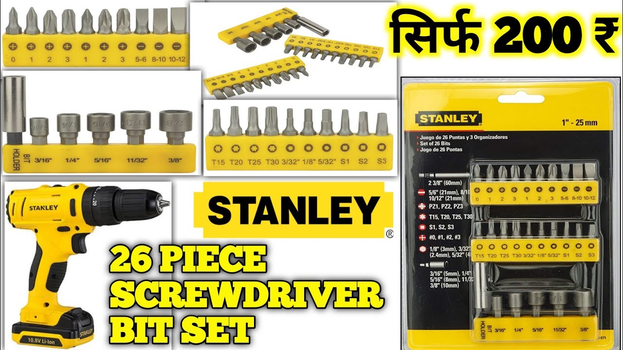 Stanley Screwdriver Bit Set Unboxing - YouTube