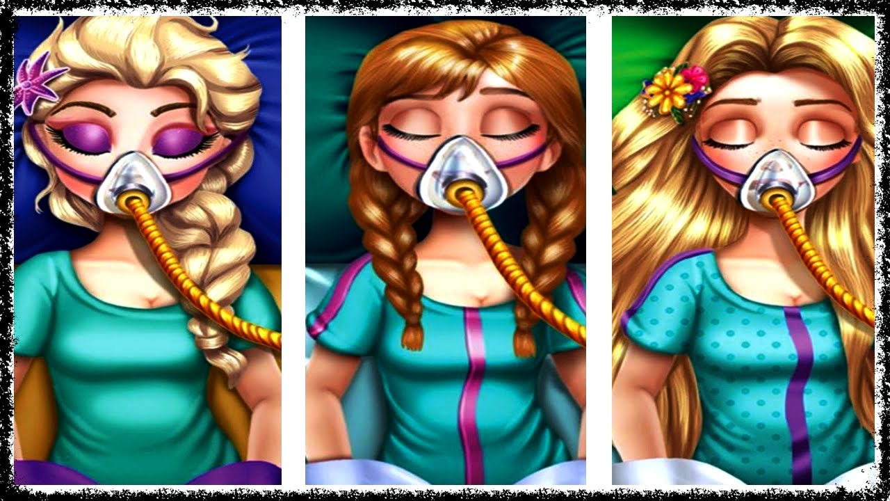 Disney Princess Frozen Elsa, Anna and Rapunzel Resurrection Emergency ...