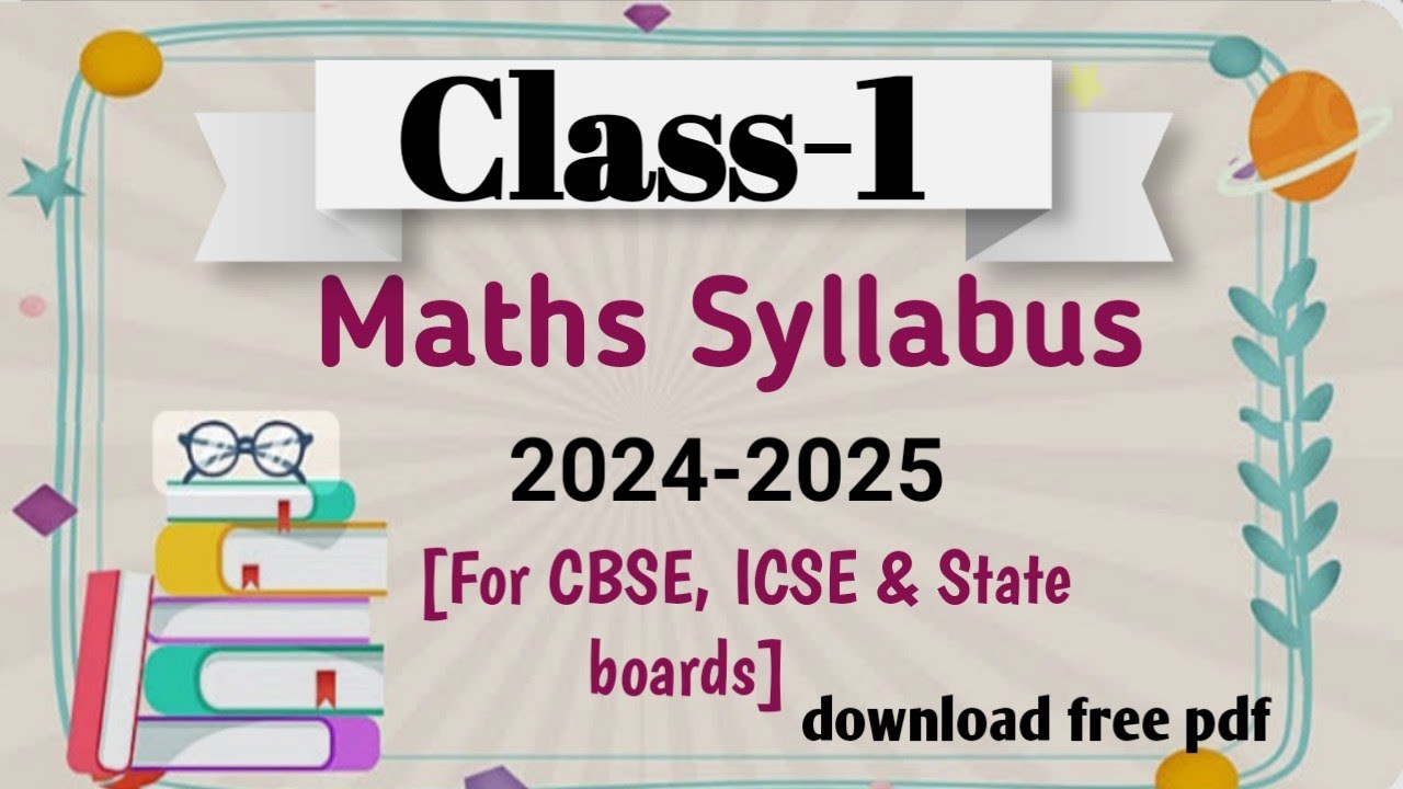 latest maths syllabus for class 1/Detailed Term-1 maths syllabus for ...