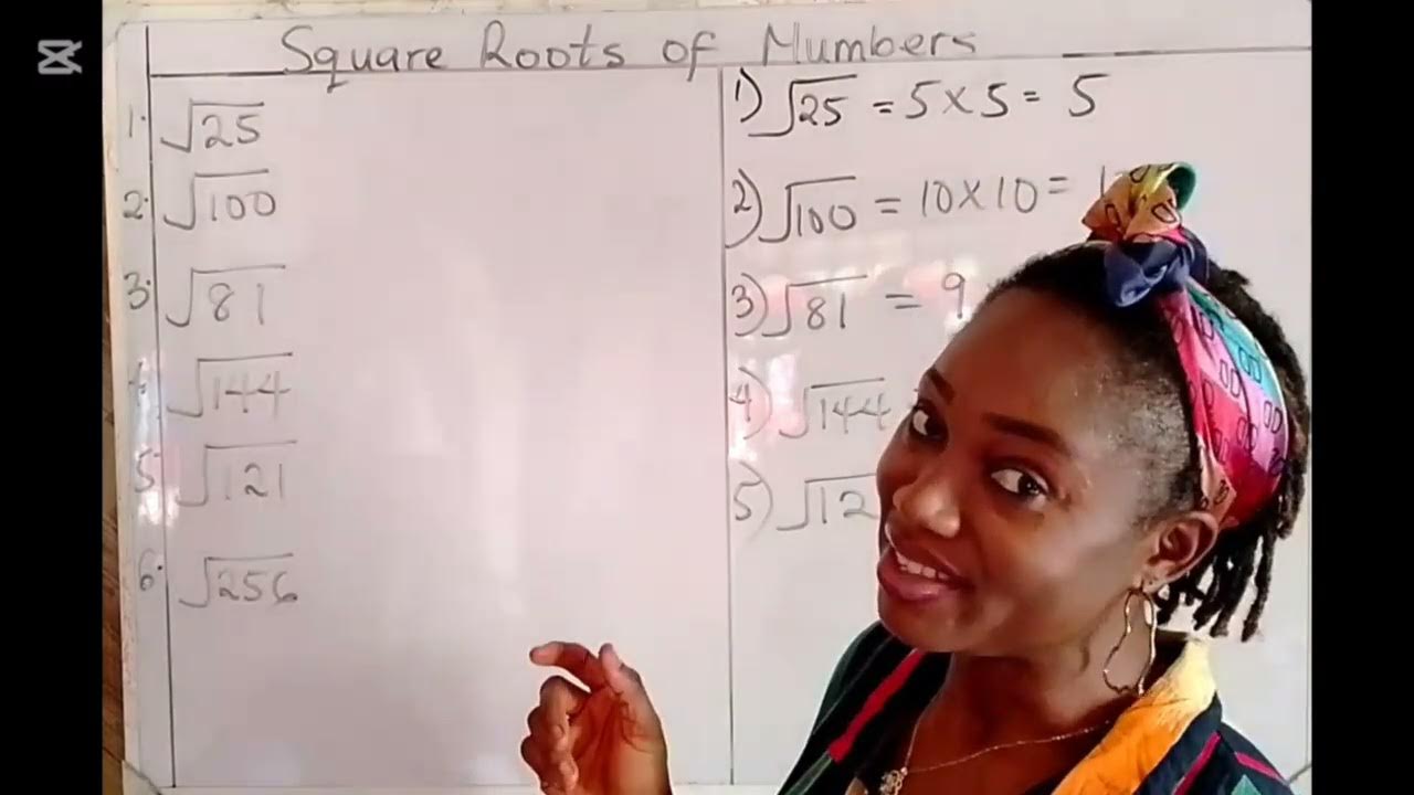 SQUARE ROOTS OF NUMBERS - YouTube