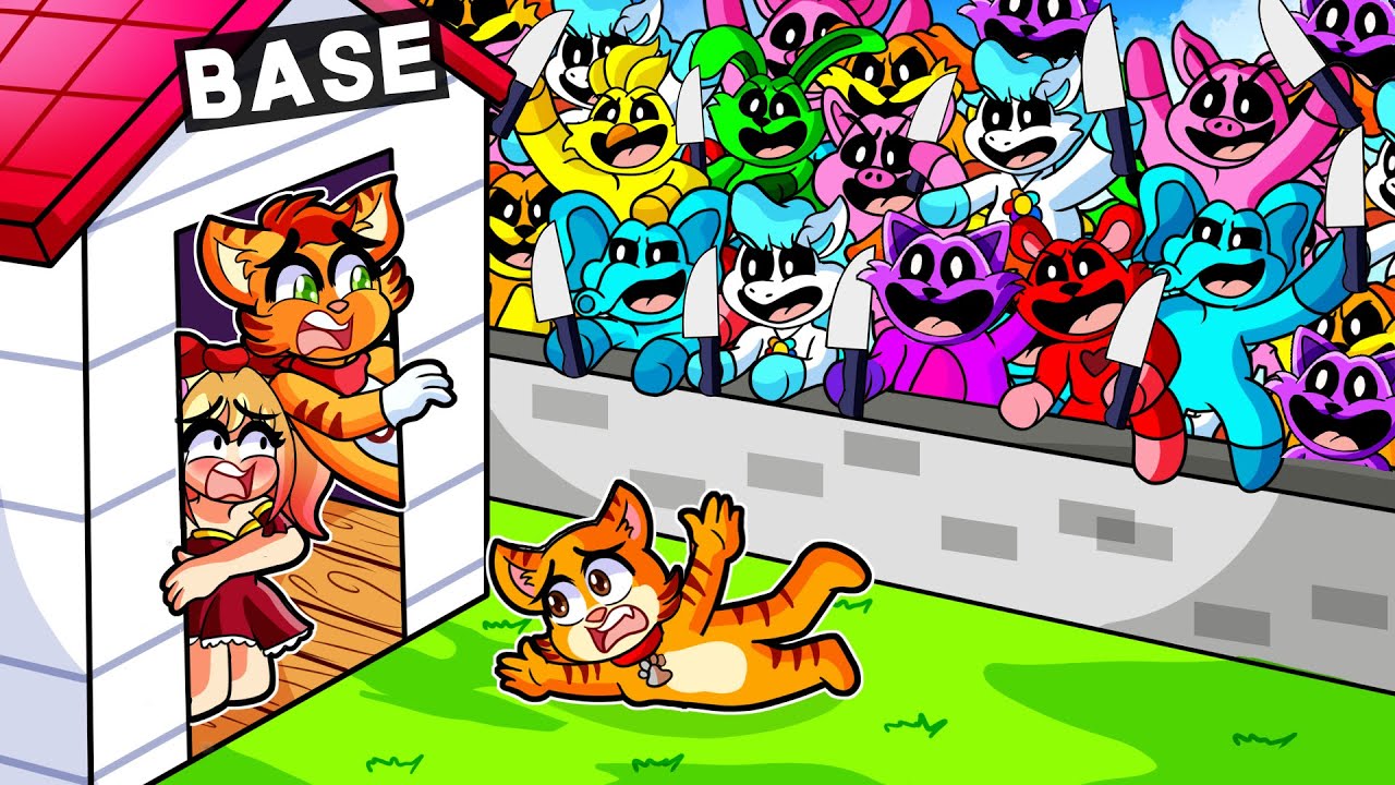 RETO DE LA BASE VS SMILING CRITTERS DE POPPY PLAYTIME 3 EN MINECRAFT 😱 ...