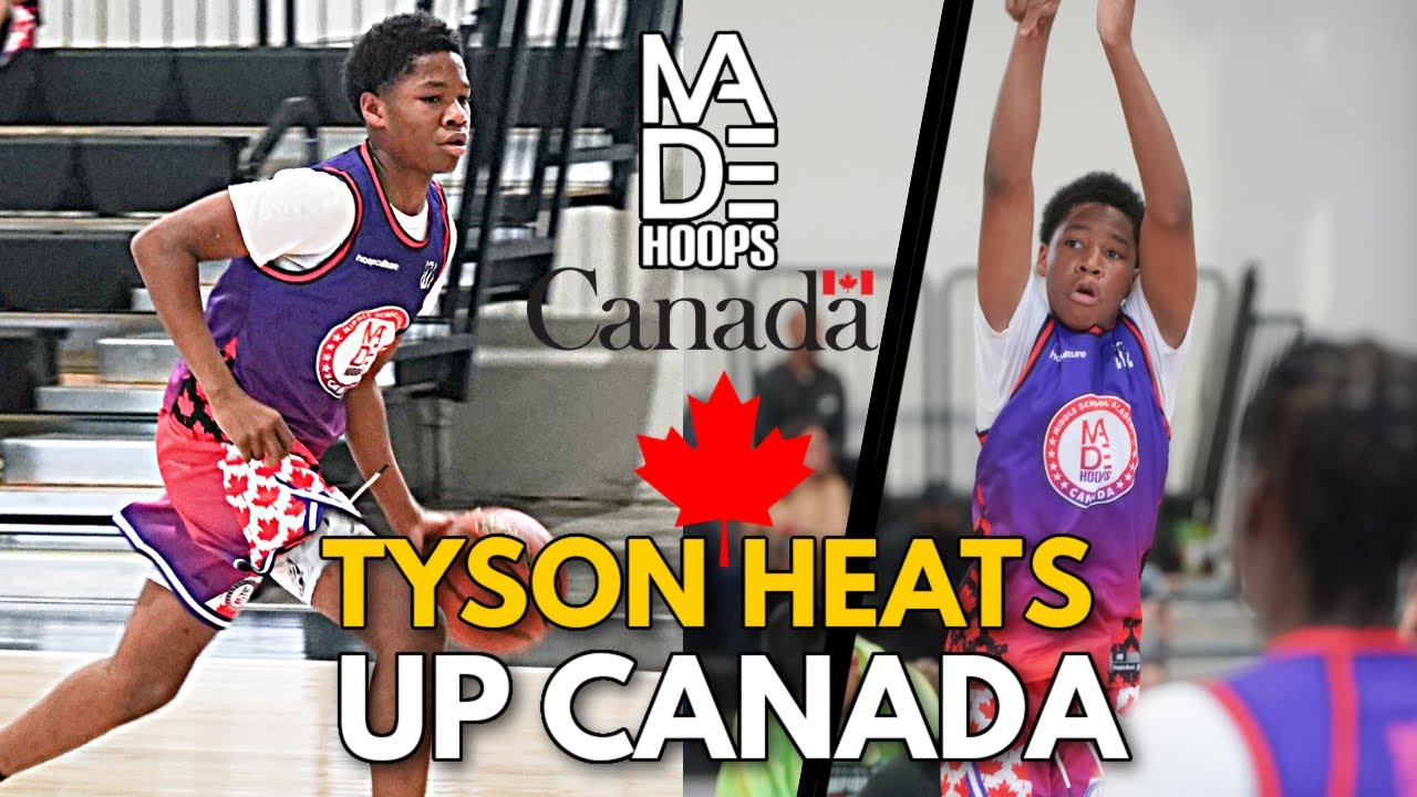 TYSON SHARPER HEATS UP MADE HOOPS CANADA - YouTube