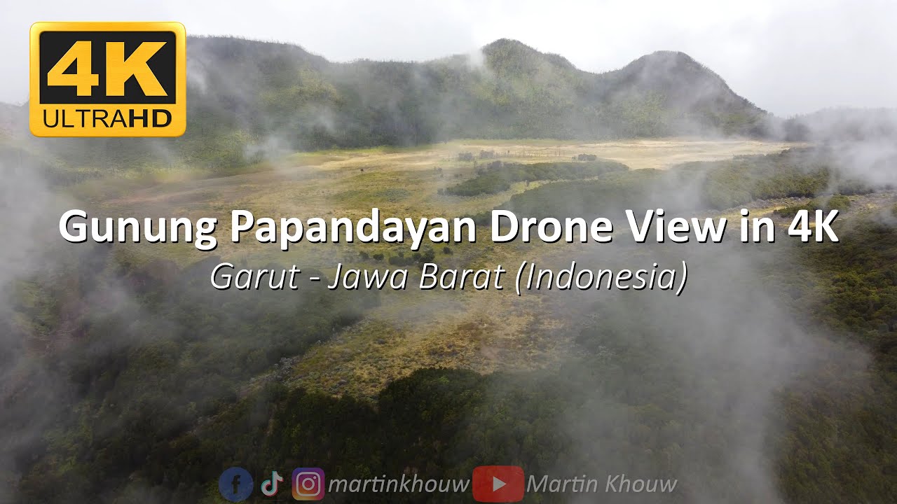 Gunung Papandayan Garut Drone View in 4K - YouTube