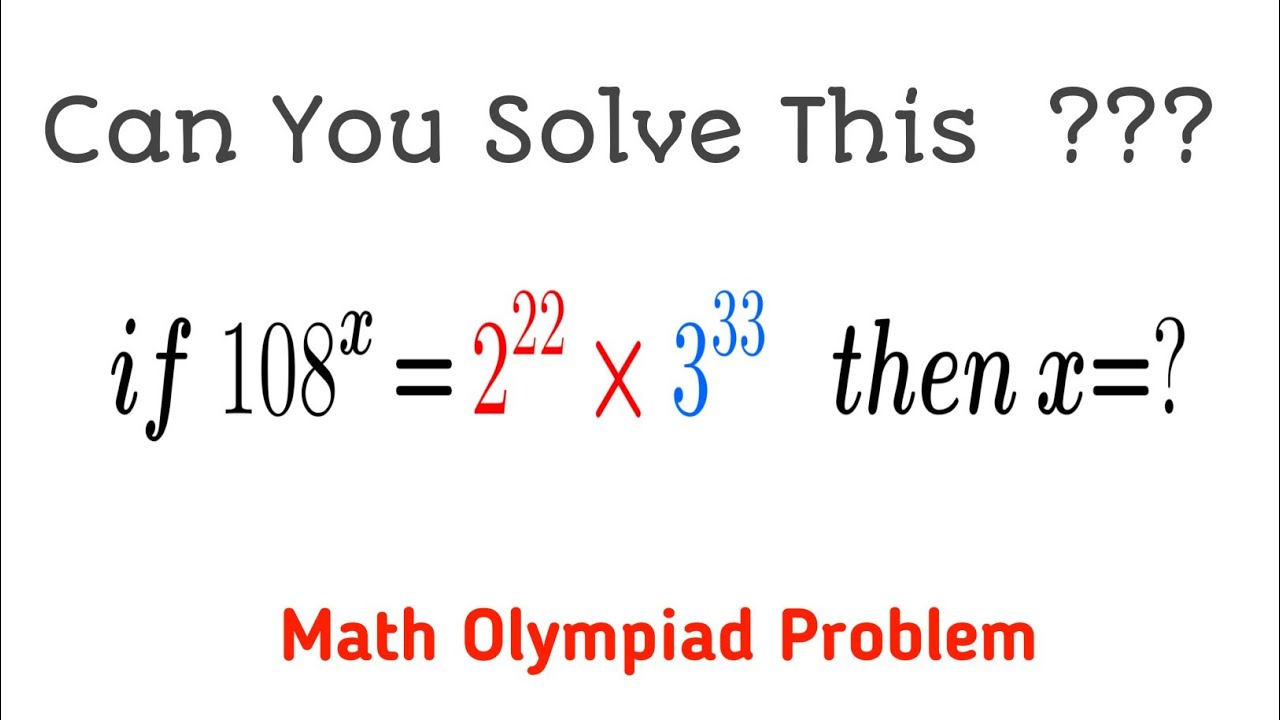 Amazing Math Olympiad Question 6 || Looks difficult but it's too easy ...