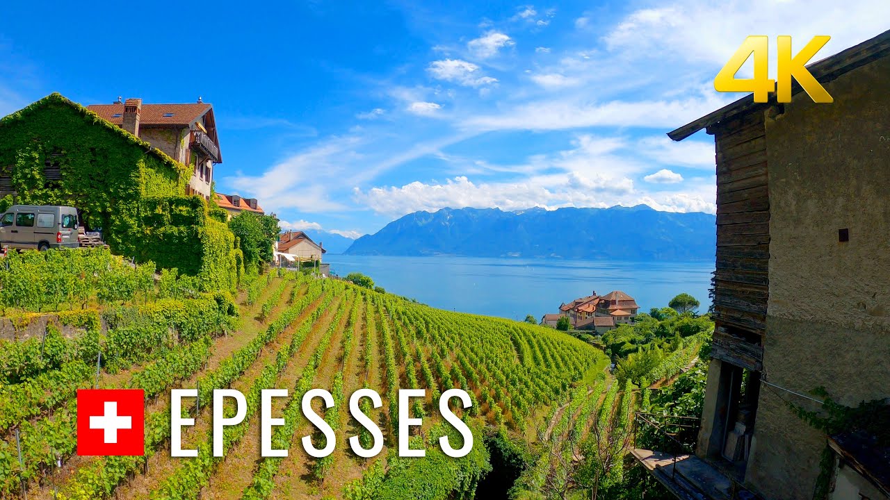 Epesses, beautiful village in Switzerland with narrow streets and ...