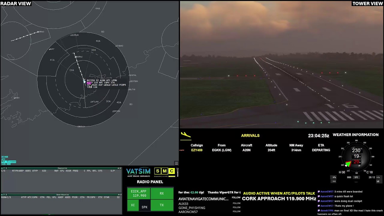 [VATSIM ATC] Cork Approach [EICK] Live Stream 19/11/2023 - YouTube