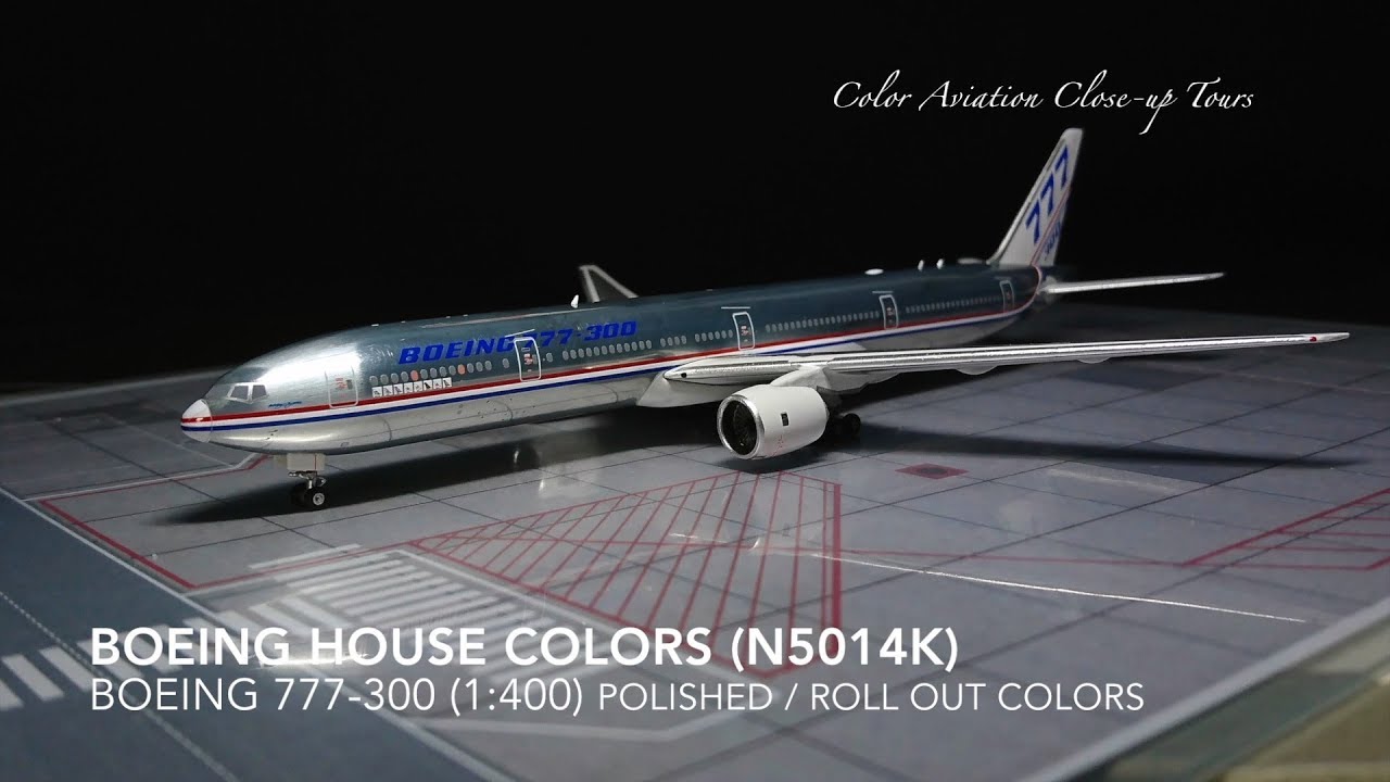 1:400 Boeing House Colors N5014K Boeing 777-300 (PH) Polished Rollout ...