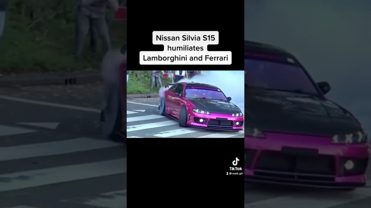 **S15 drifting leaving car show** Exotic vs jdm. Geobyluke’s 600hp pink ...