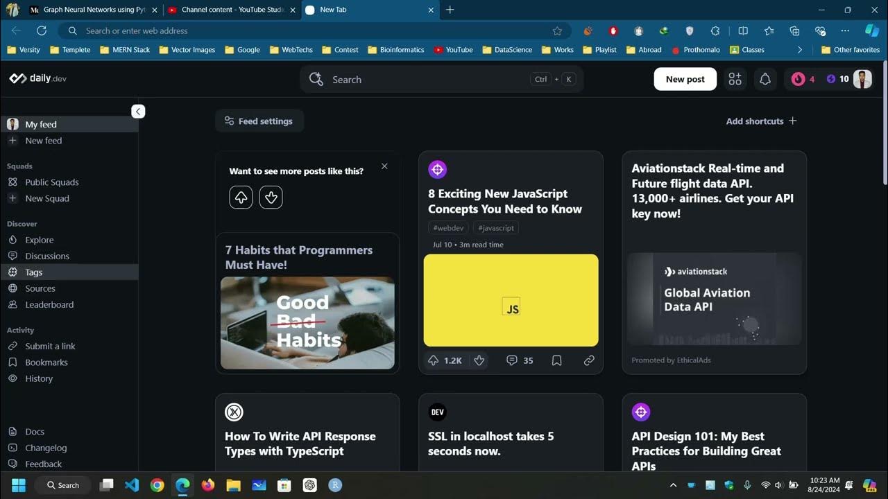 Reading the "7 Habits that Programmers Must Have" Article on Daily.dev ...
