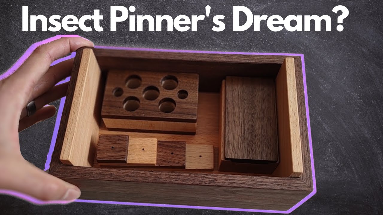 Insect Pinning Kit (Box + Tools) Crafted from Black Walnut & Beech ...