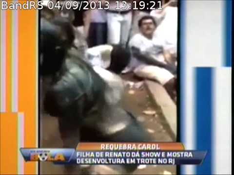 Os Donos da Bola RS 04/09/2013 - Carol Portaluppi dança funk em trote da faculdade