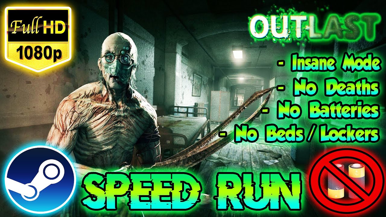 Outlast - 100% Full Speedrun Playthrough (Insane / No Batteries / No ...
