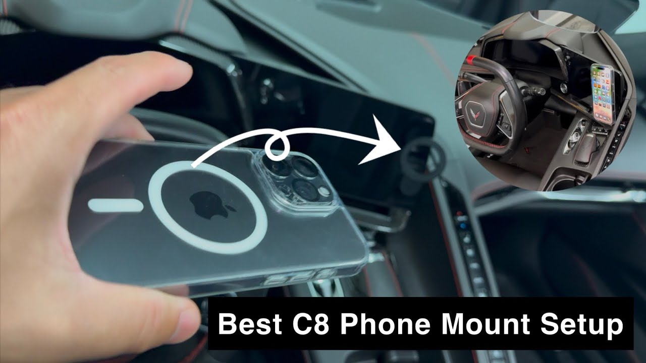 Best C8 Corvette MagSafe Phone Mount Setup | Navigation Screen ...