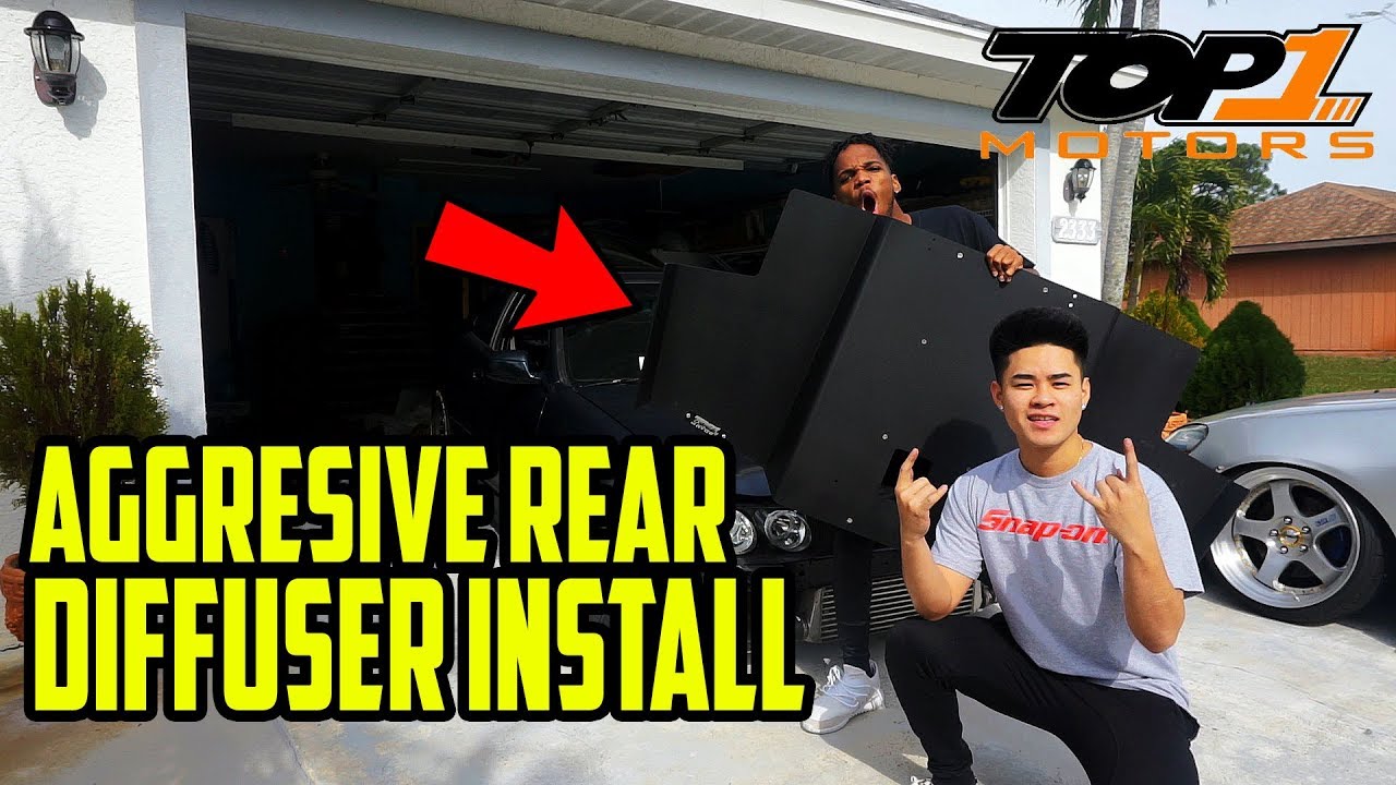 TOP1 MOTORS REAR DIFFUSER INSTALL - DC2 Integra - YouTube