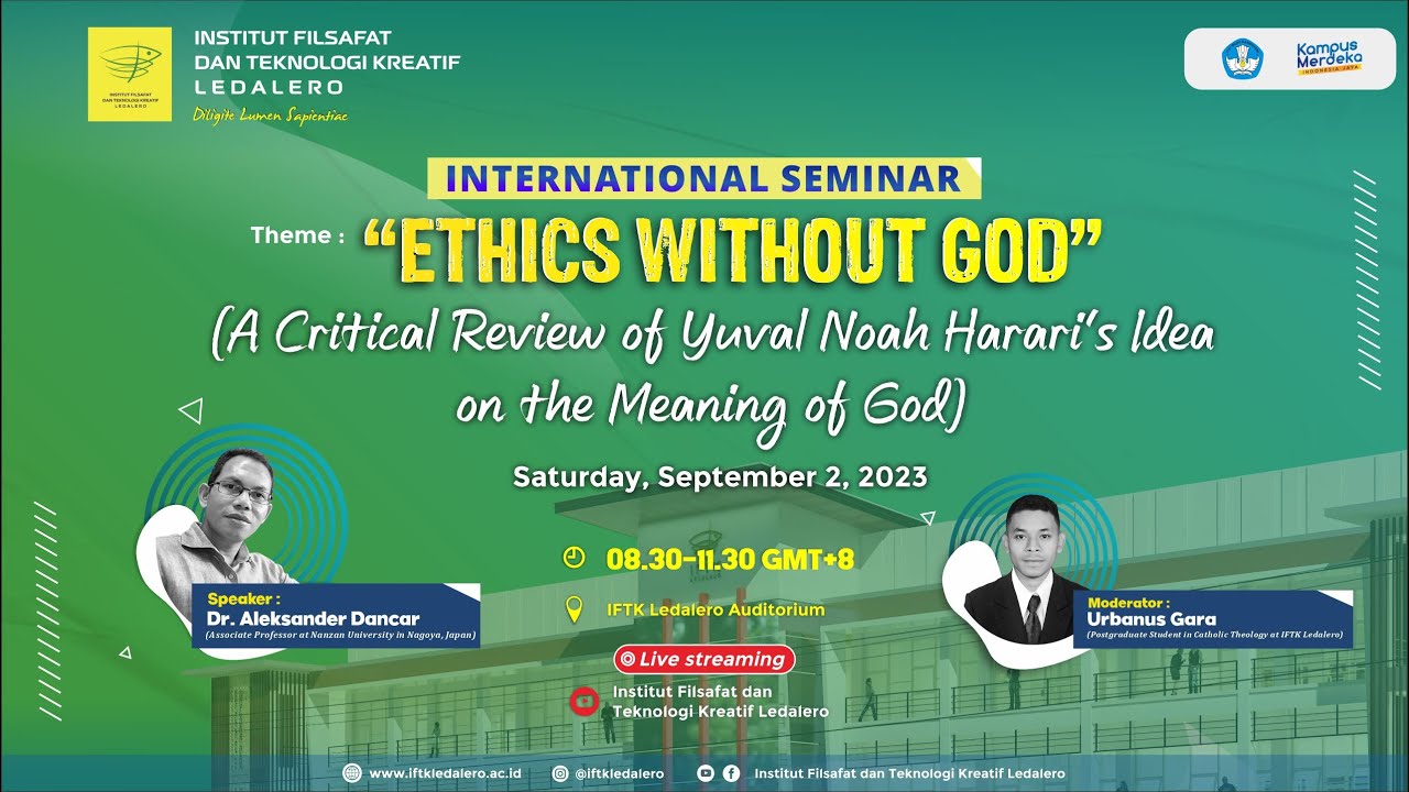 Live Streaming | Internasional Seminar : "ETHICS WITHOUT GOD" - YouTube