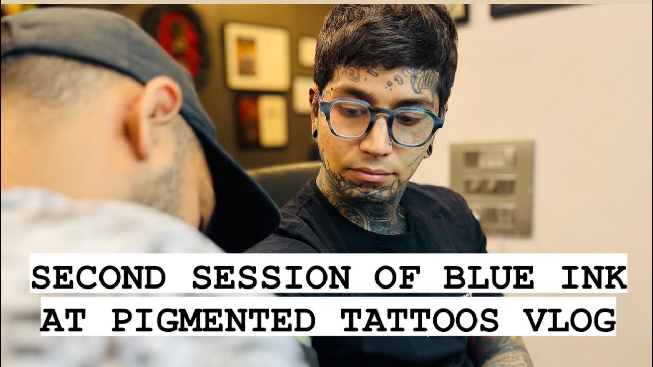 Blue Ink Tattoo Session | Unique Experience of the Second Time - YouTube