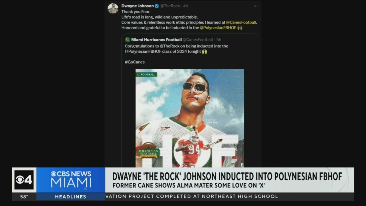 Dwayne "The Rock" Johnson inducted into Polynesian Football Hall of ...