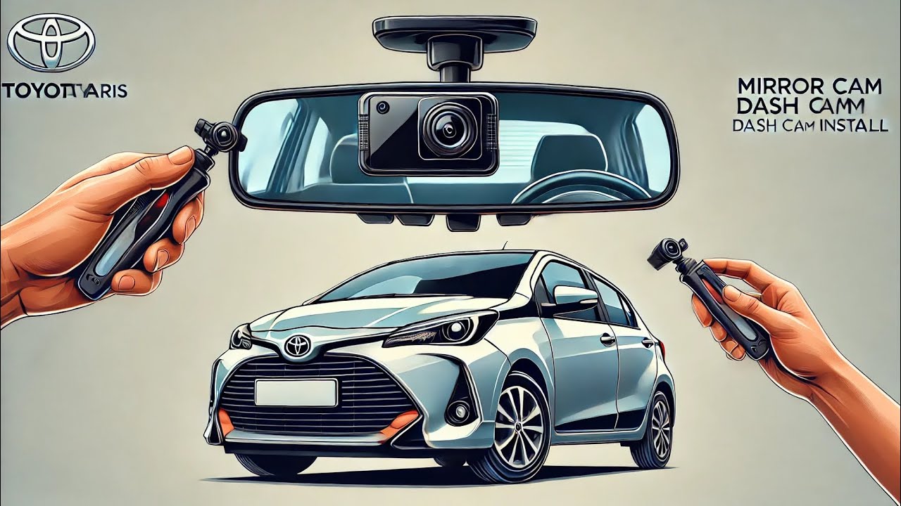 Toyota Yaris Mirror Dash Cam Installation - YouTube