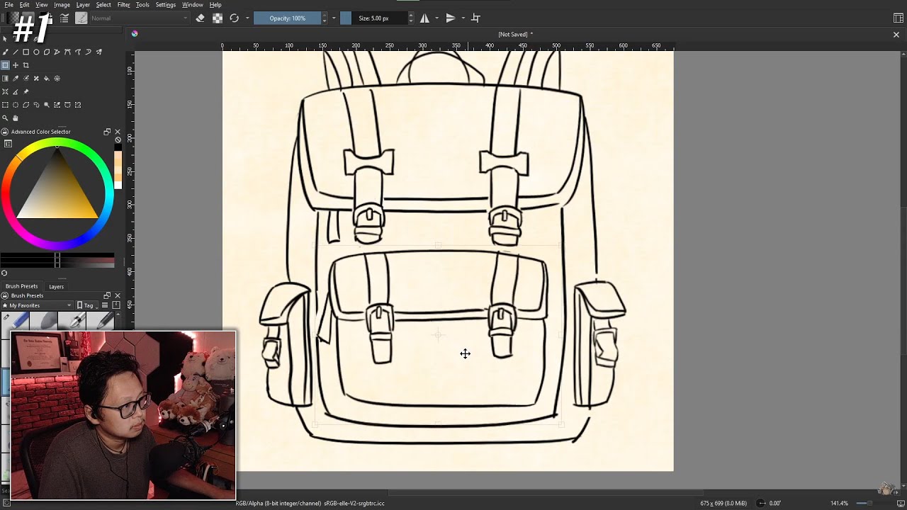 Day 1/31 Inktober: Backpack | Day 226 Duolingo JP | Day 122 Duolingo CN ...