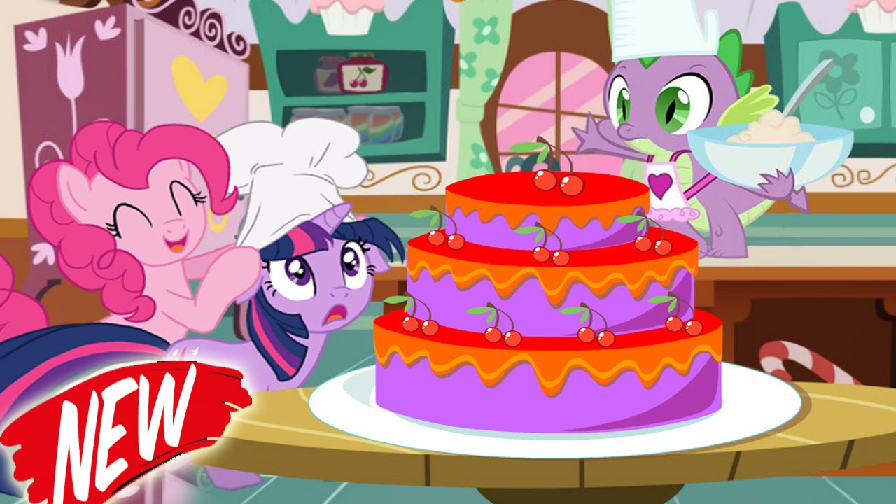 My Little Pony Cooking Cake - Pinkie Pie and Twilight Sparkle Making ...