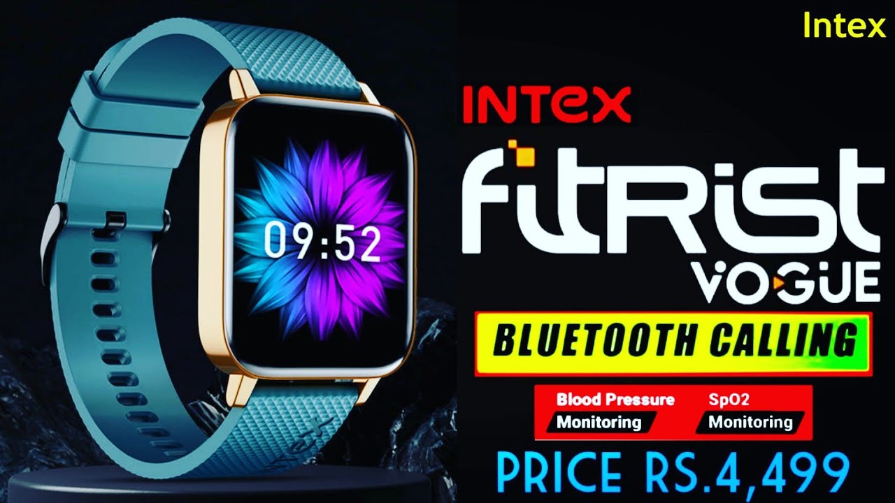 Intex Fitrist Vogue | Smartwatch🔥1.7-HD Display | Bluetooth Calling ...