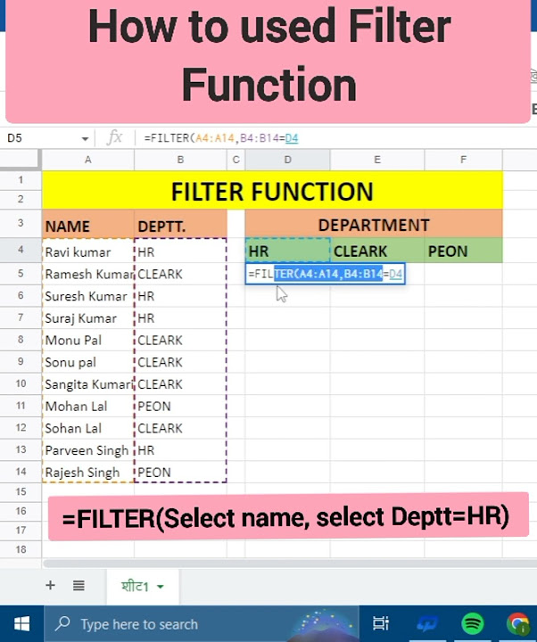 HOW TO APPLY FILTER FUNCTION IN EXCEL Chat GPT & Ai #trendingshorts #viral #interwiew #soths ...