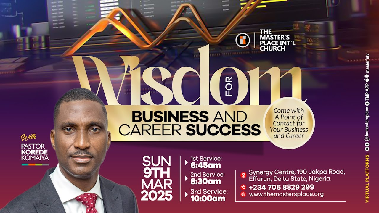 Wisdom For Business & Career Success With Pst. Korede Komaiya || 2ND ...