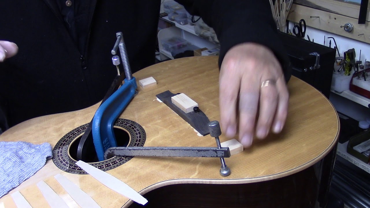 Acoustic Bridge Gluing Technique @StringTech Workstations - YouTube