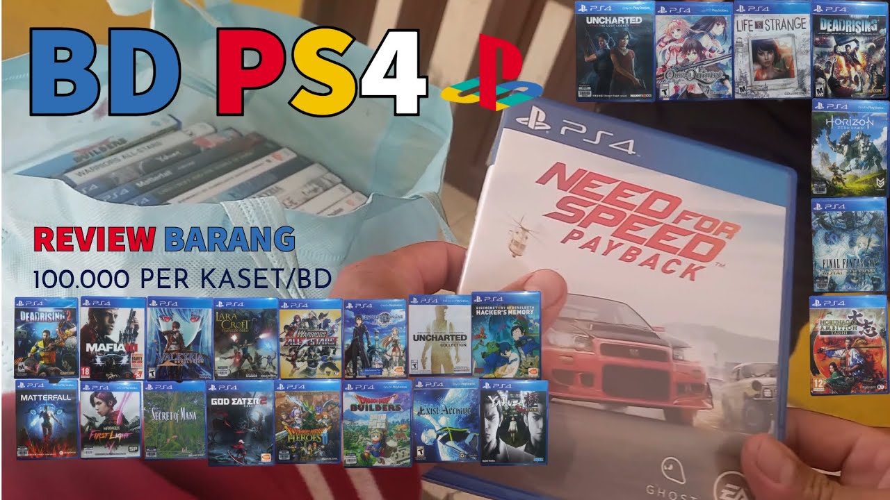 BD PS4 (BORONG BD PS4) PER KASET HARGA 100RB - YouTube
