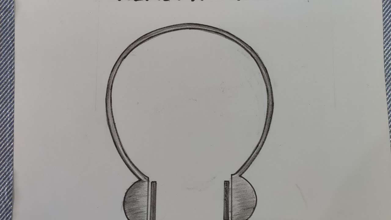 How to draw a Headphone with the help of hair band and taperol - YouTube