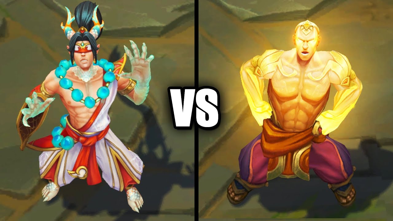 Heavenscale Lee Sin vs God Fist Lee Sin Legendary Skins Comparison ...