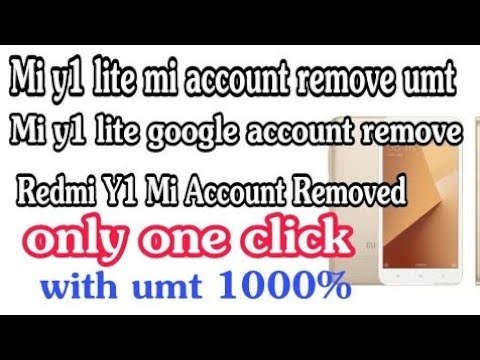 mi y1 edl point mi account and frp remove with umt dongle - YouTube
