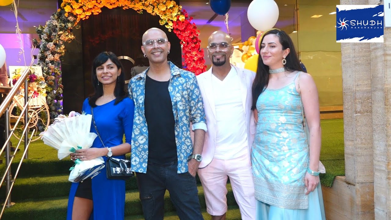 Gauhar Khan Baby Shower: Raghu with wife, Gautam Rode with Wife ...