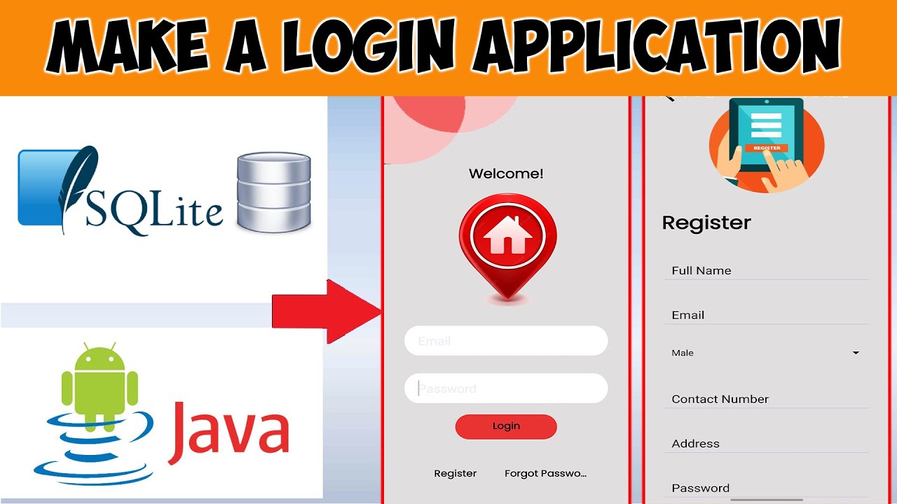 Java Code for Login, Register & Forgot Password with SQLite | Android ...